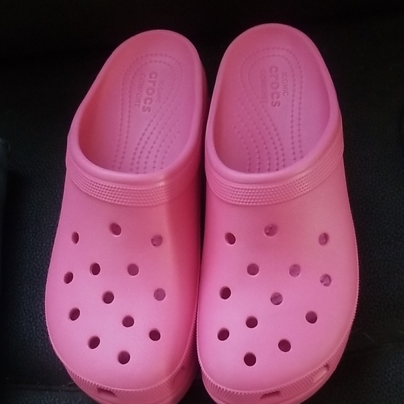 CROCS | Shoes | Siren Pink Platform Crocs Sz | Poshmark